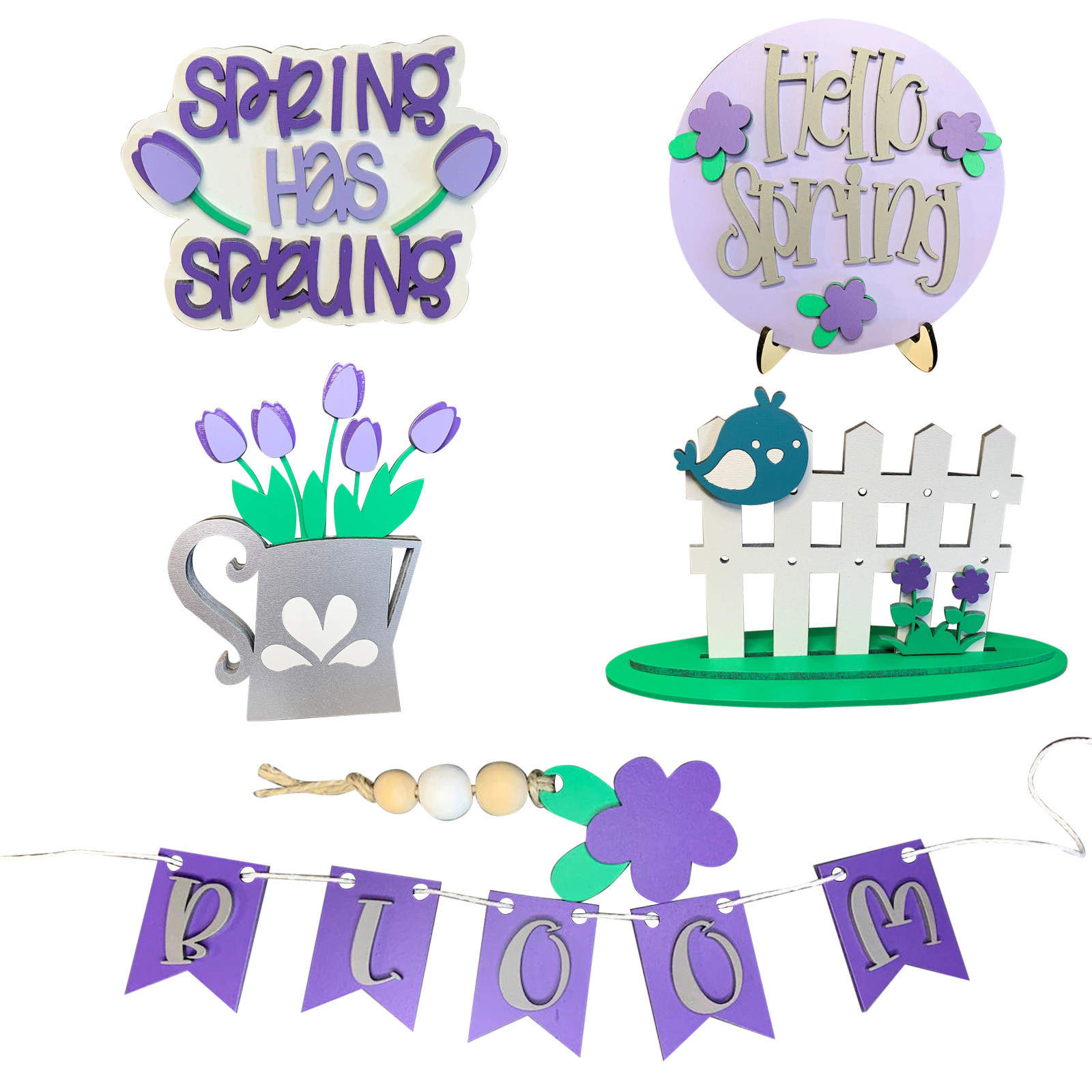 Mewcaen Home Decor Fresh Decor Spring Decor Flat Market Tray Signs ...