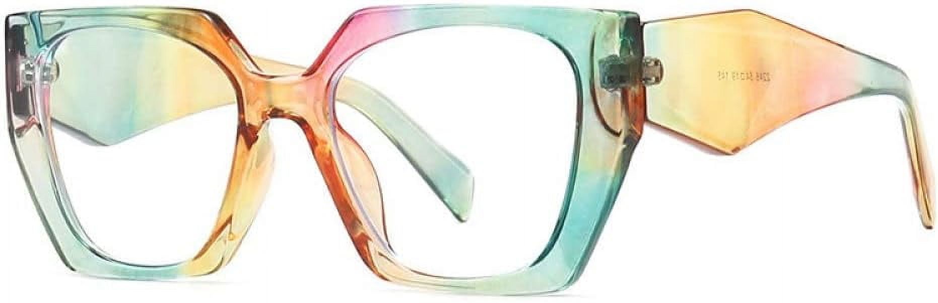 Mewfacos Color blocked polygon sunglasses uv400 vintage sunglasses ...