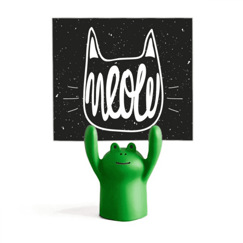Mewing Cat Engilsh Quote Cartoon Memo Holder Cartoon Animal Frog Stand ...