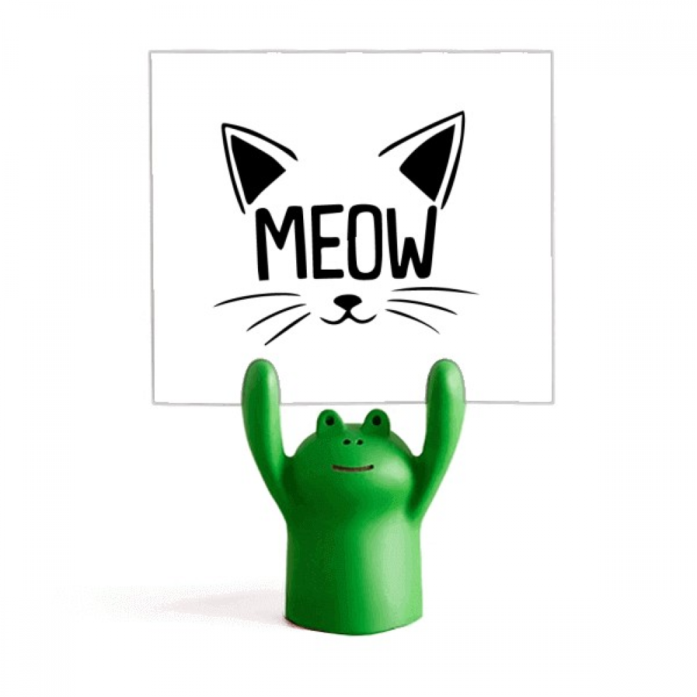 Mewing Cat Head English Quote Cartoon Memo Holder Cartoon Animal Frog ...