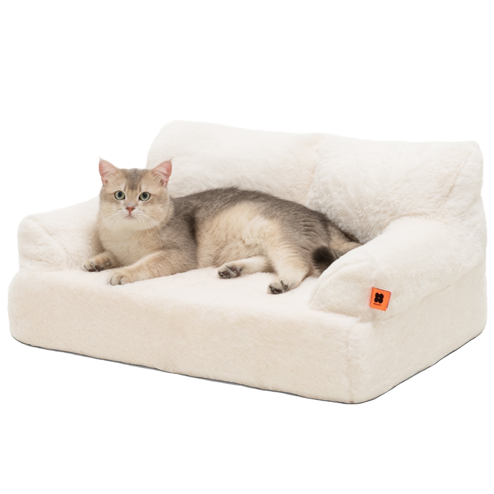 Mewoofun Cat Bed Dog Couch Cozy Soft Plush Fluffy Warm Pet Sofa for ...