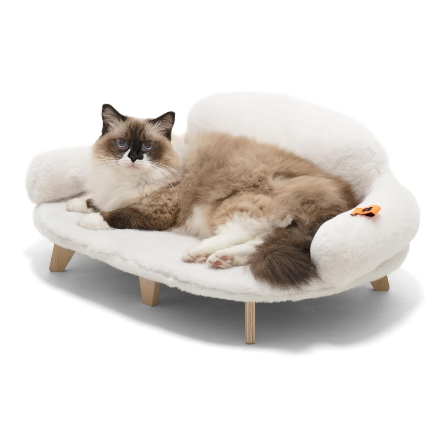 Mewoofun Cat Bed with Removable Washable Cover, Elevated Cat Couch for ...