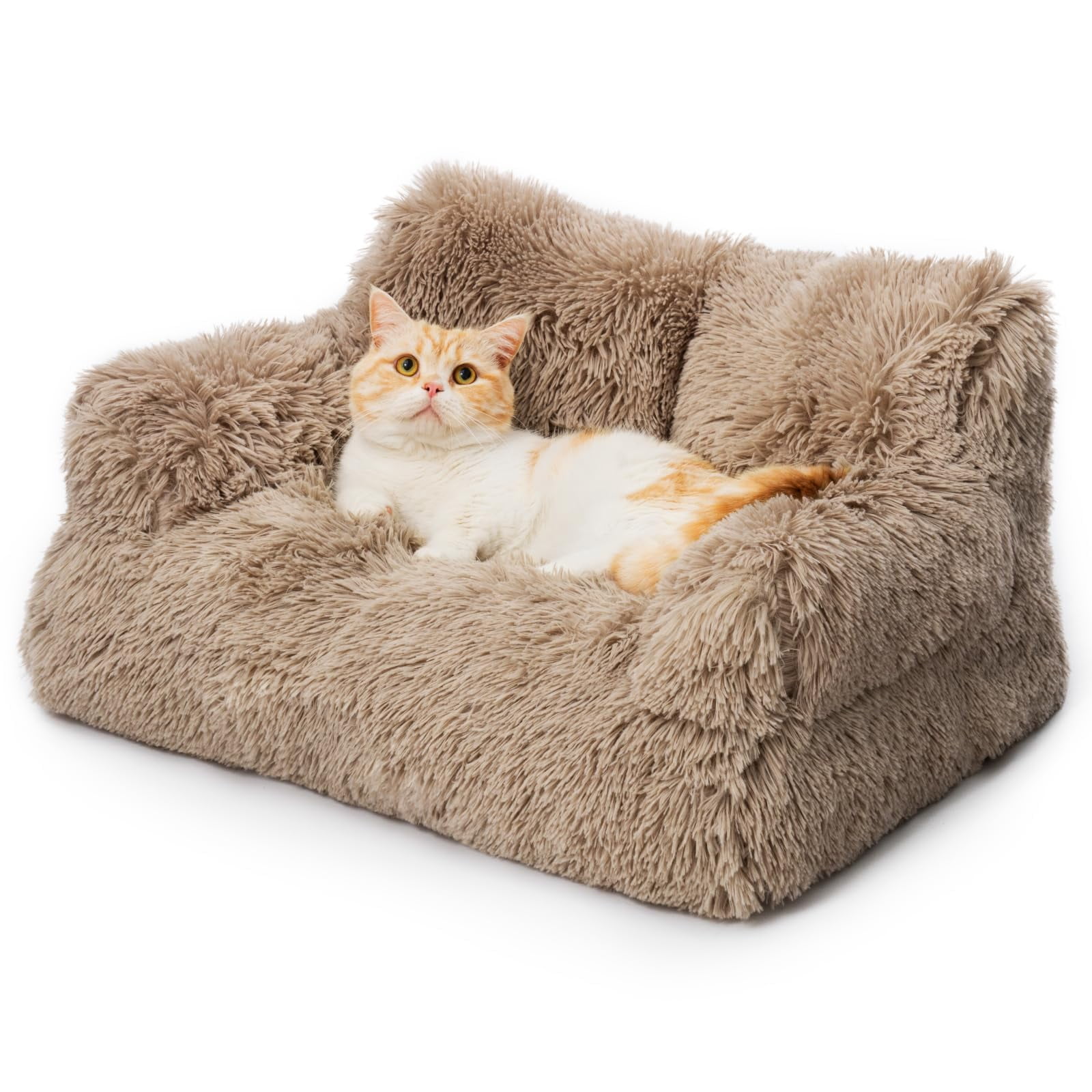 Mewoofun Pet Bed for Cats & Small Dogs, Washable Puppy Sleeping Bed Cat Couch Pet Sofa Bed, Soft ...