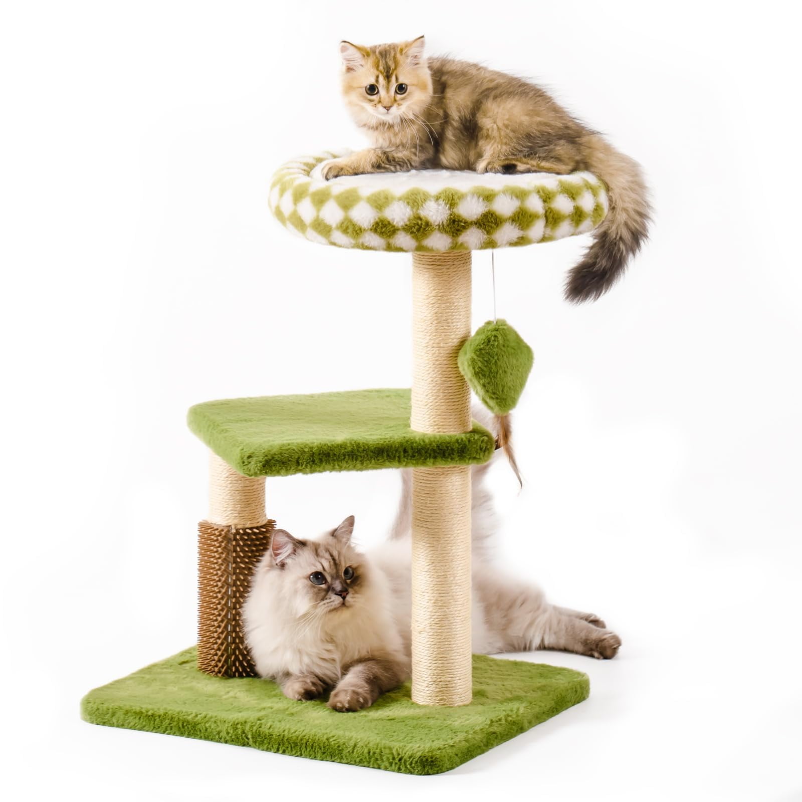 Mewoofun Small Cat Tree Tower with Scratching Post with Removable Cat ...