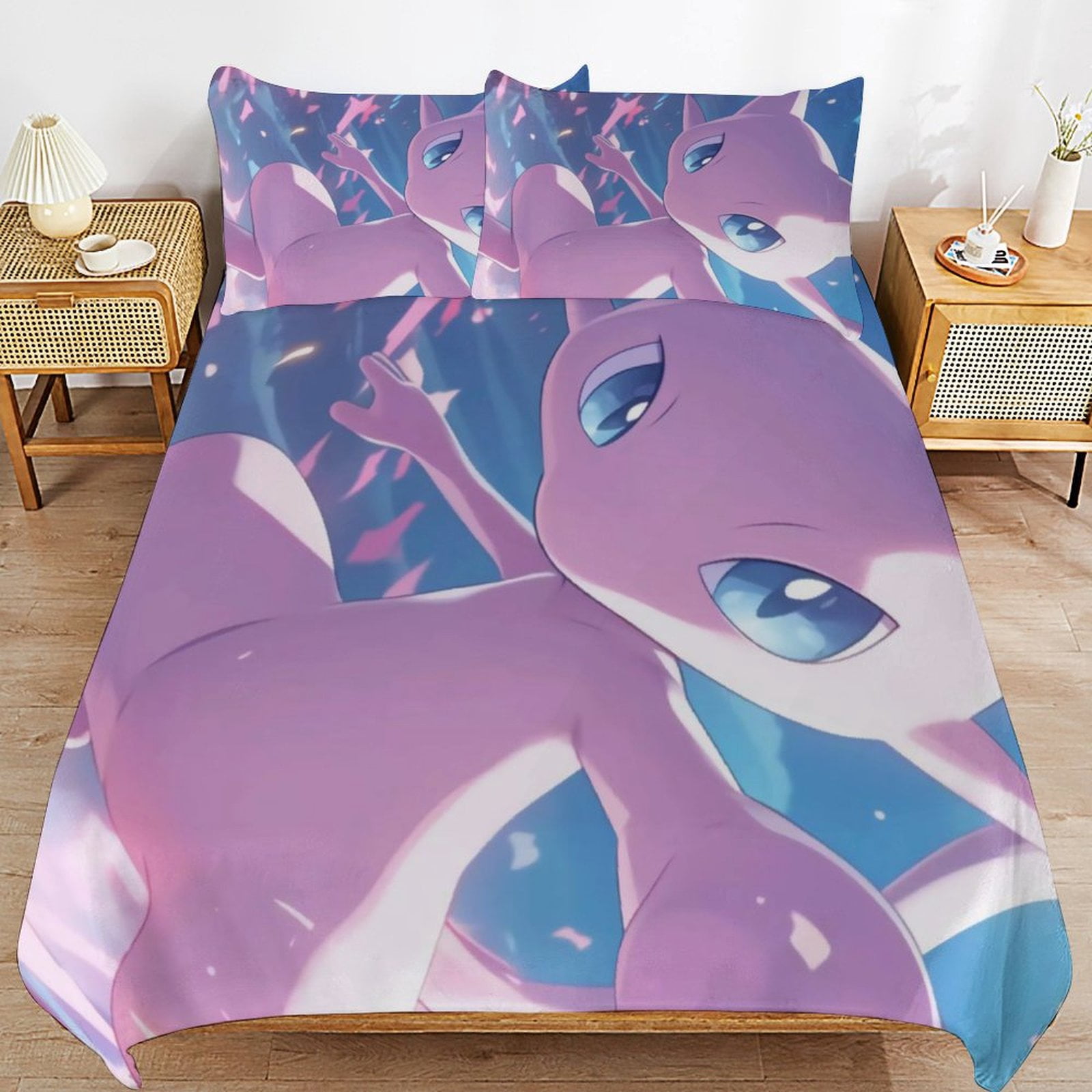 Mewtwo Pokemon 3-Piece All Season Bedding Set, Comforter Set with ...