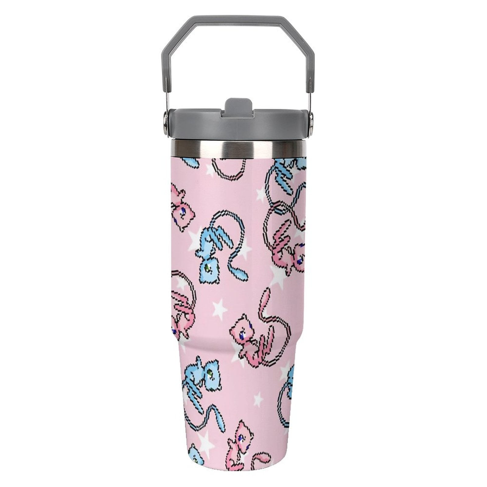Mewtwo Pokemon 30oz Insulated Water Bottle Tumbler Tumbler with Handle ...