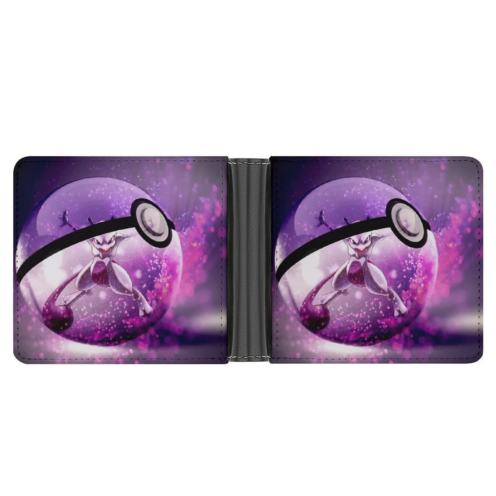 Mewtwo Pokemon Bifold Wallet Mens Wallets Leather Wallet Security ...