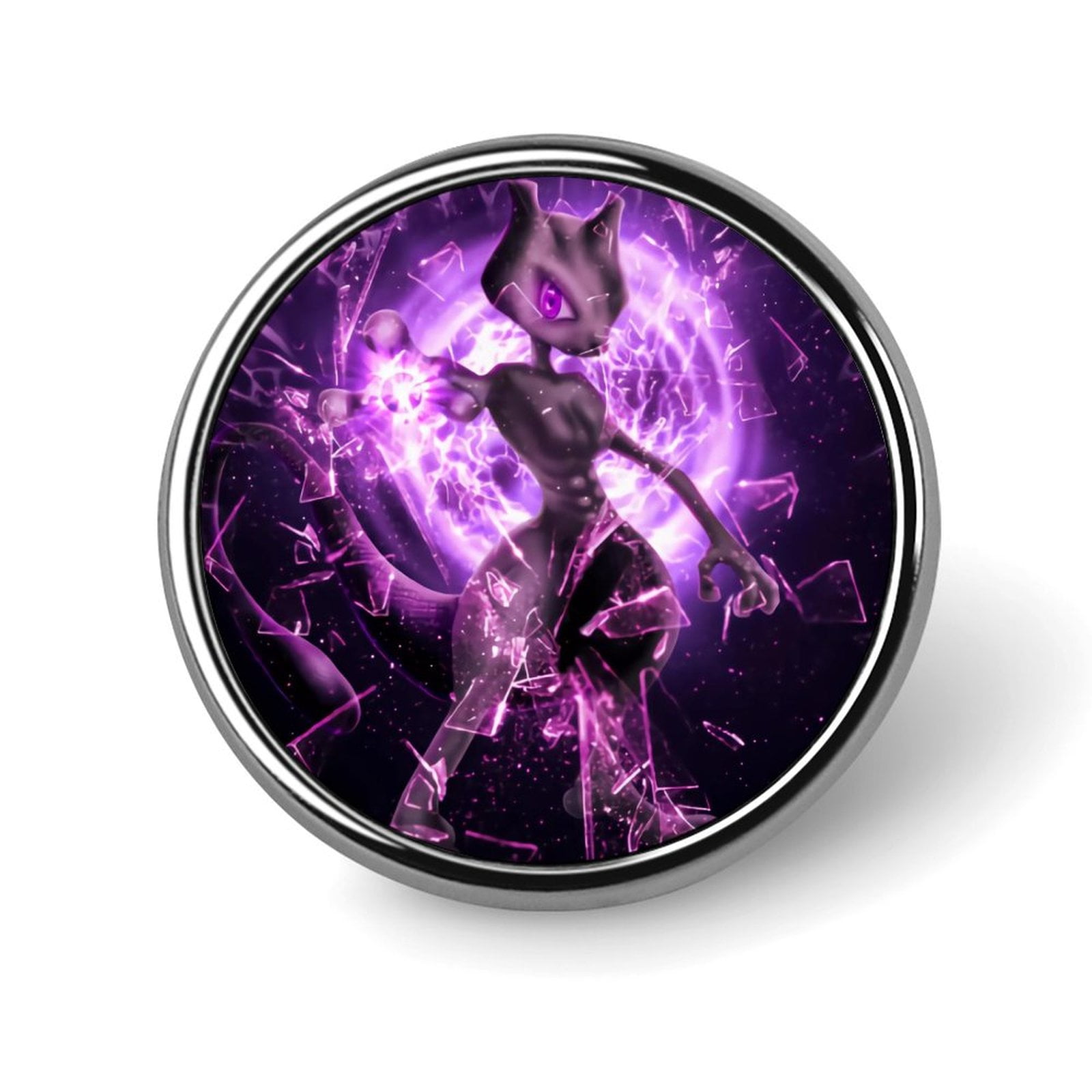 Mewtwo Pokemon Circle Badges Round Chest Pins Brooch Decor Round Button Parts Button Pin ...
