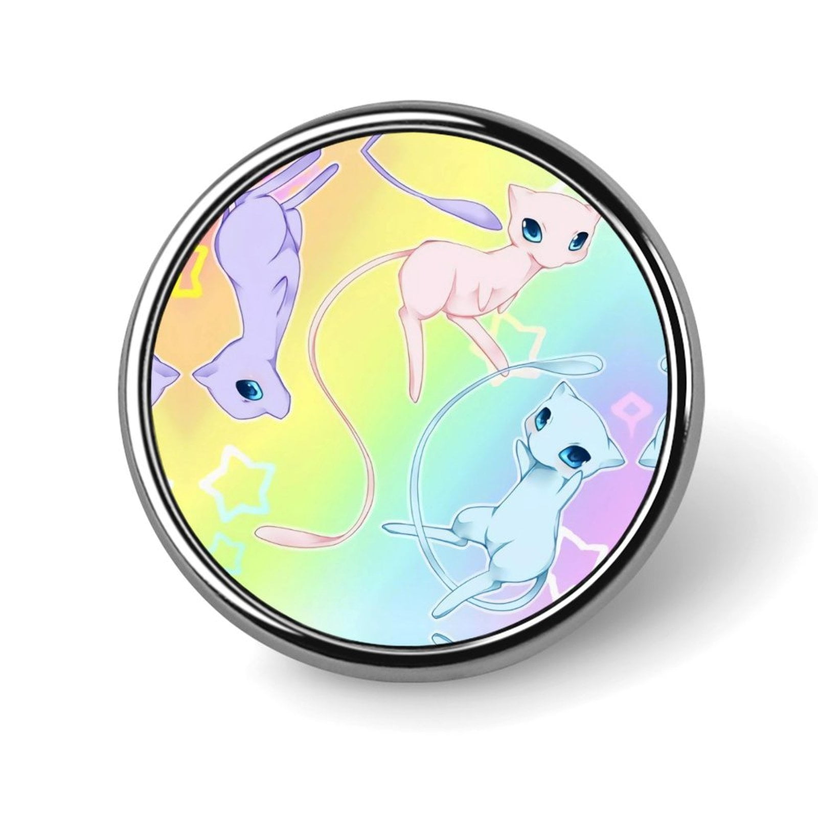 Mewtwo Pokemon Circle Badges Round Chest Pins Brooch Decor Round Button ...