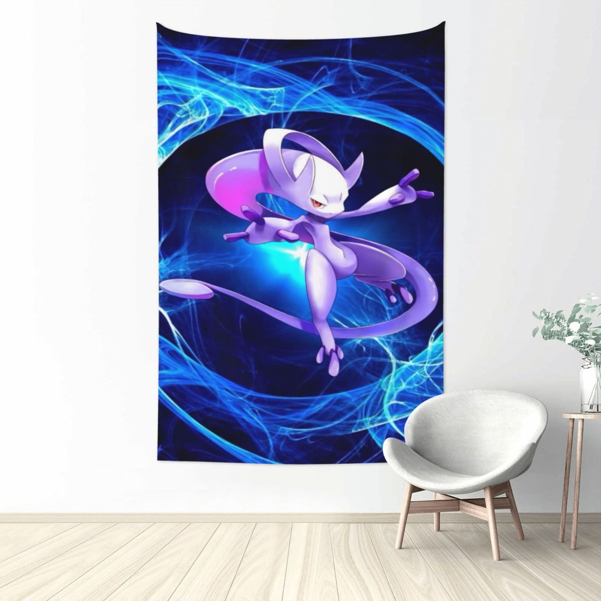Mewtwo Tapestry Large Banner Wall Hanging Tapestries Aesthetic Poster ...