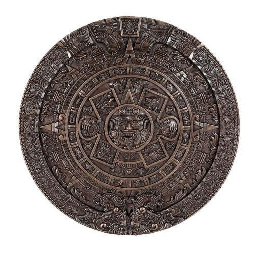 Mexica Aztec Calendar Bronzed Wall Calendar Wall Plaque Sculpture ...