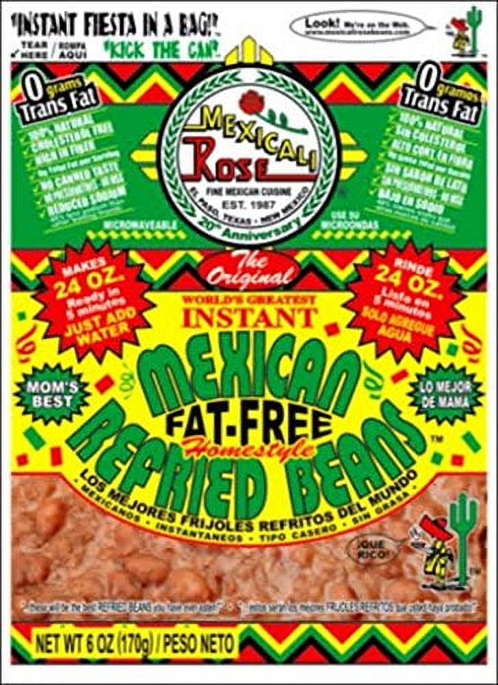 Mexicali Rose Instant Fat-Free Homestyle Refried Beans 7oz (Pack of 3 ...