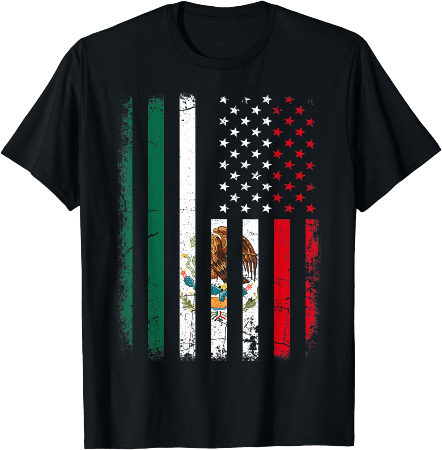 Mexican American Flag Mexican Roots Mexico America T-Shirt - Walmart.com