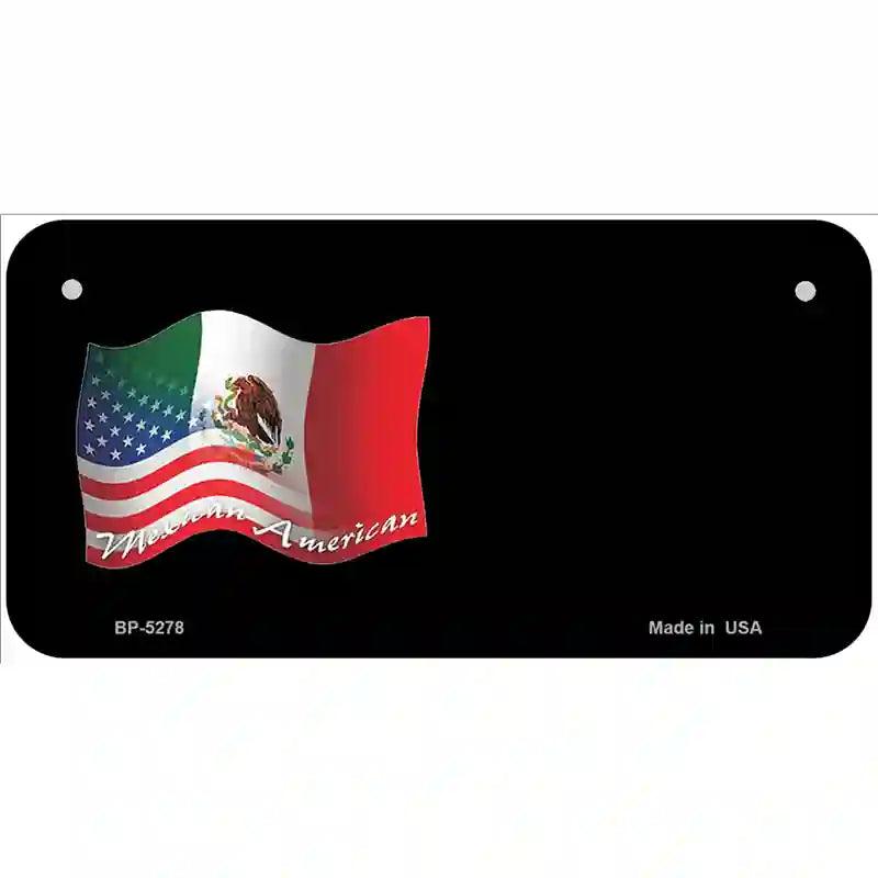 Mexican American Flag Offset Metal Novelty License Plate 6" x 3 ...