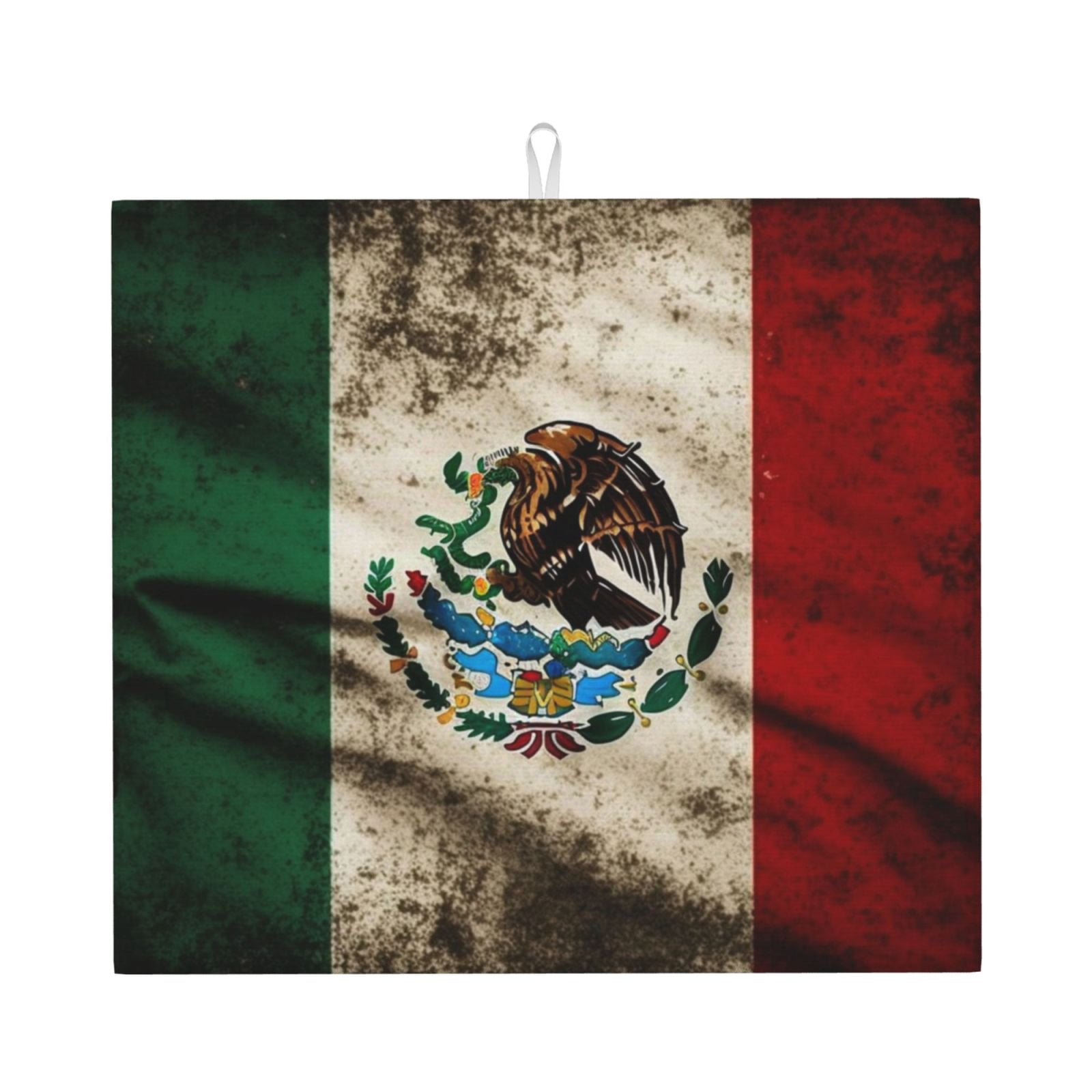 Mexican American Flag Proud Mexico Kitchen Drying Mat 18x16 Inch Ultra ...