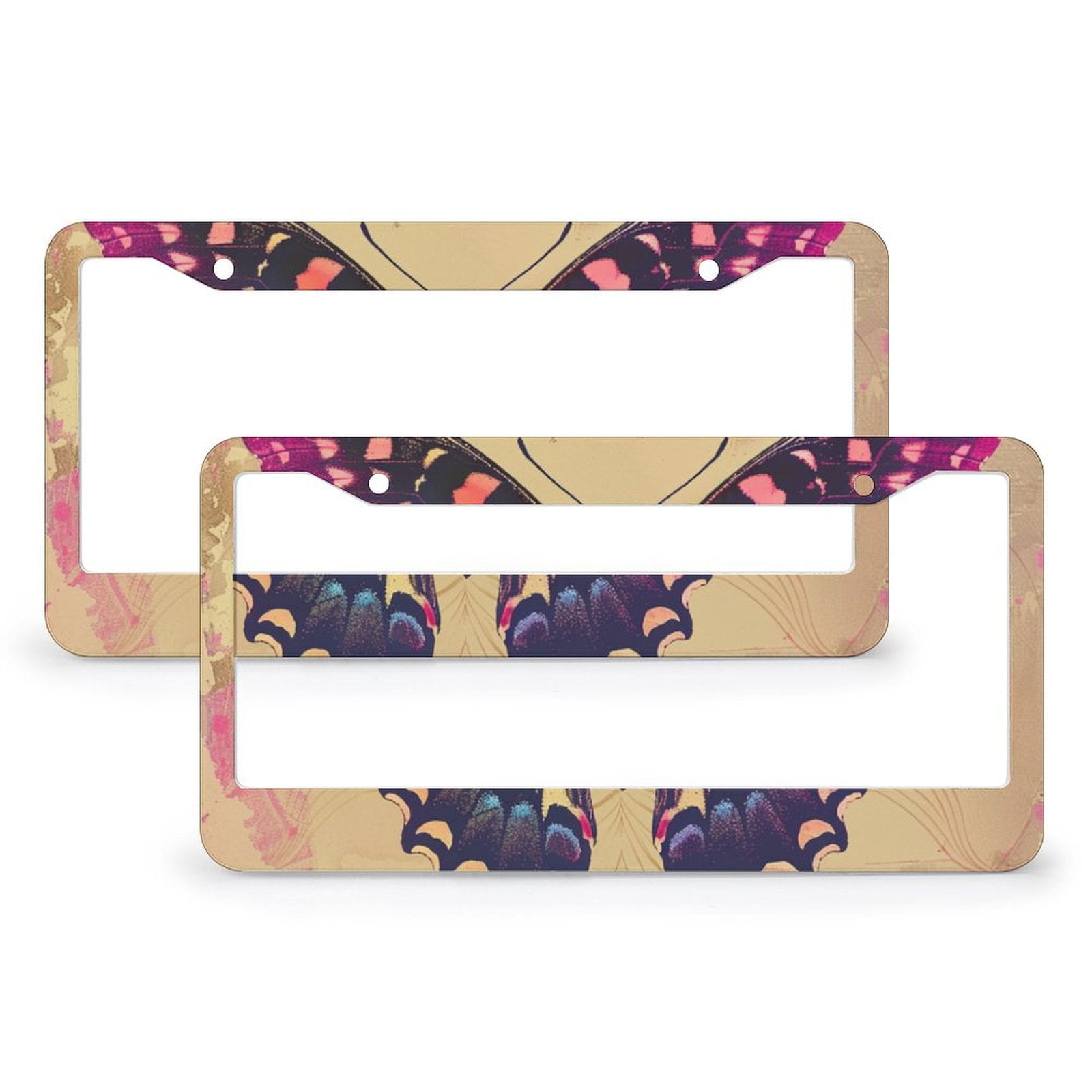 Mexican Art Butterfly License Plate Cover 2 Pack Vintage Farmhouse ...