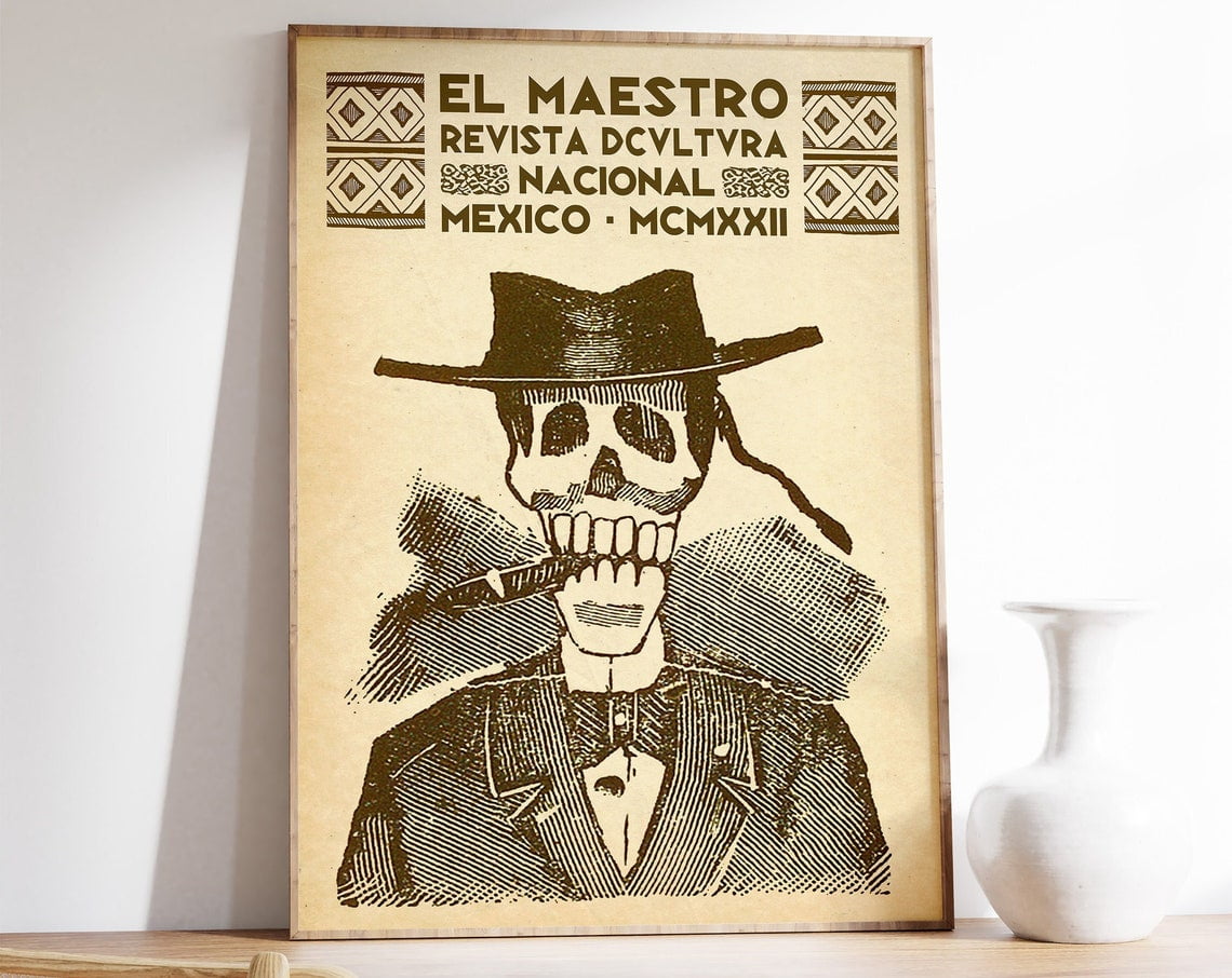 Mexican Art Poster, Mexican Print, Vintage Print, Folklore Wall Art ...