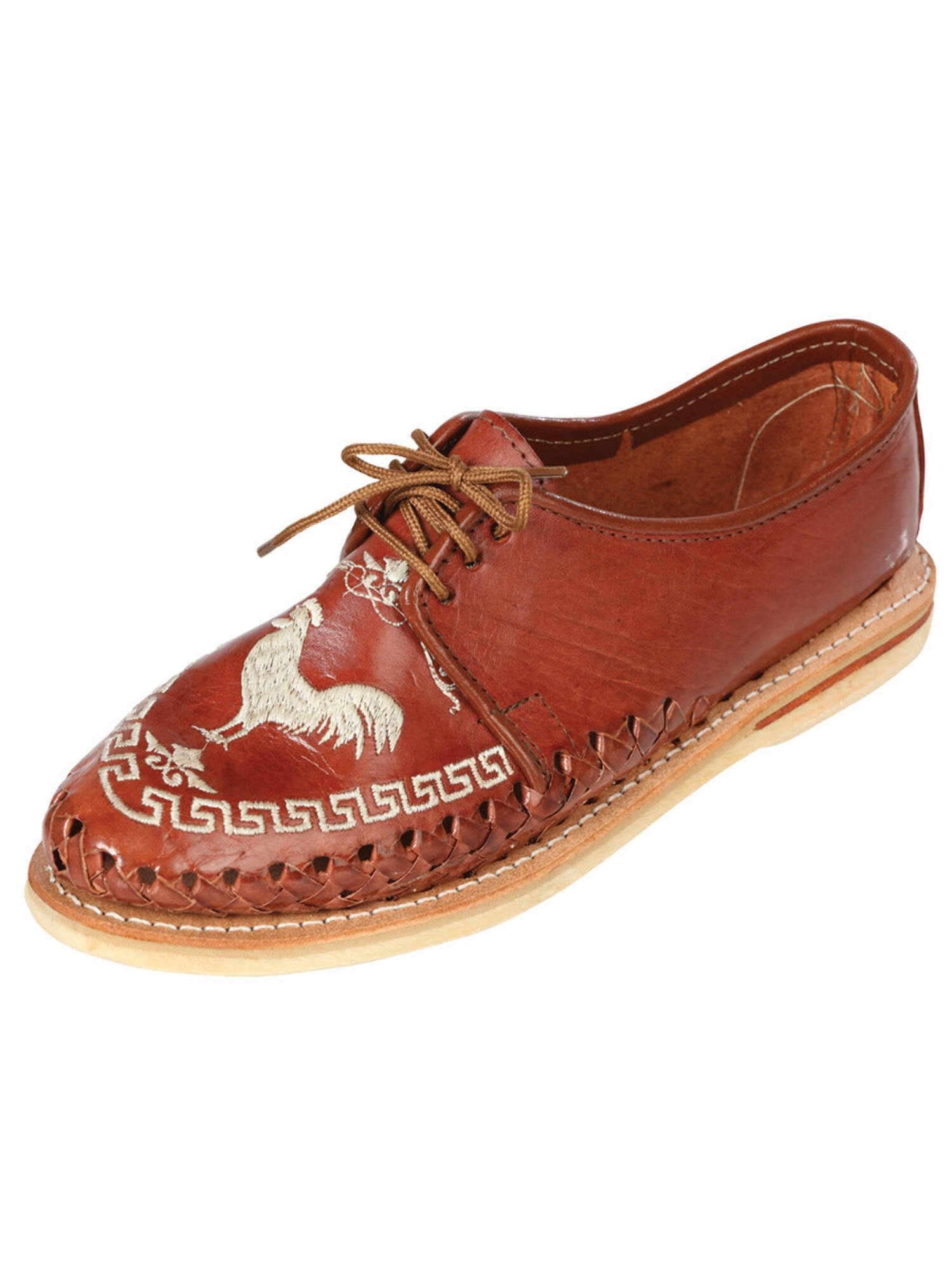 Mexican Artisanal Shoes Leather Honey/Brown 603357 - Walmart.com