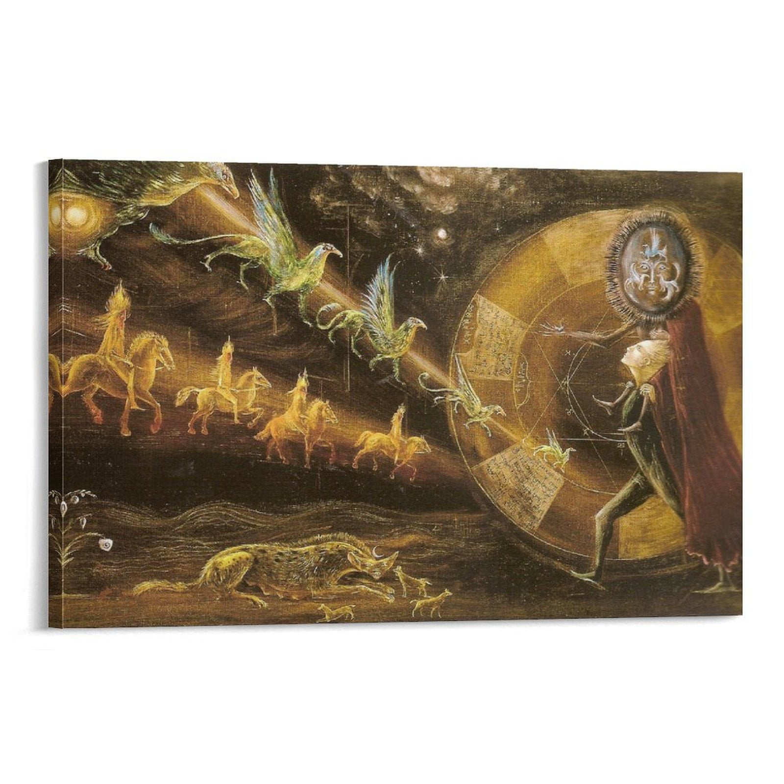 Mexican Artist Leonora Carrington Work Poster Painting On Canvas Wall ...