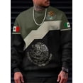 Mexican Aztec Eagle Snake Graphic Print Fashion Menapos s Green ...