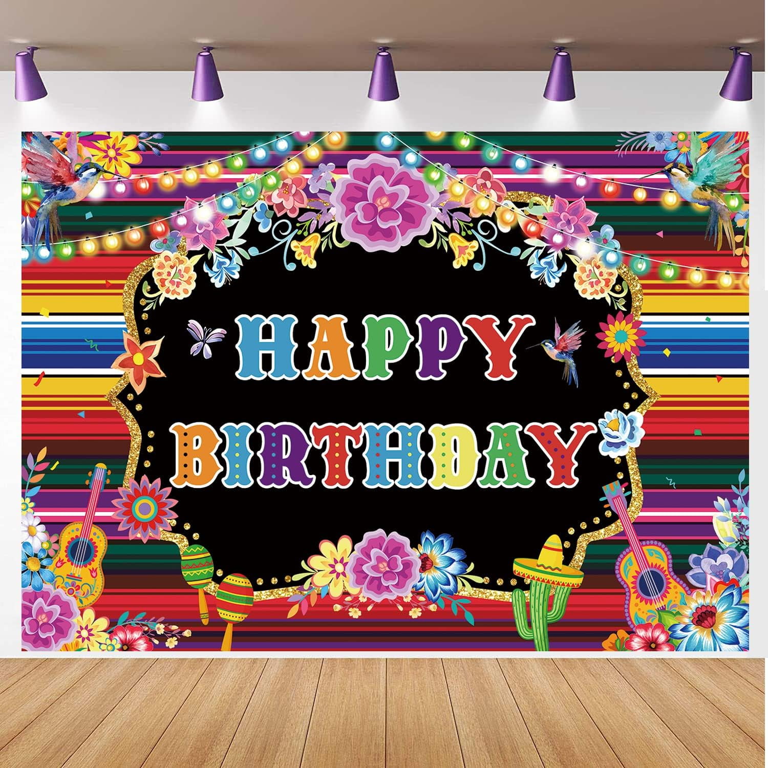 Mexican Birthday Backdrop for Photography Fiesta Themed Party ...