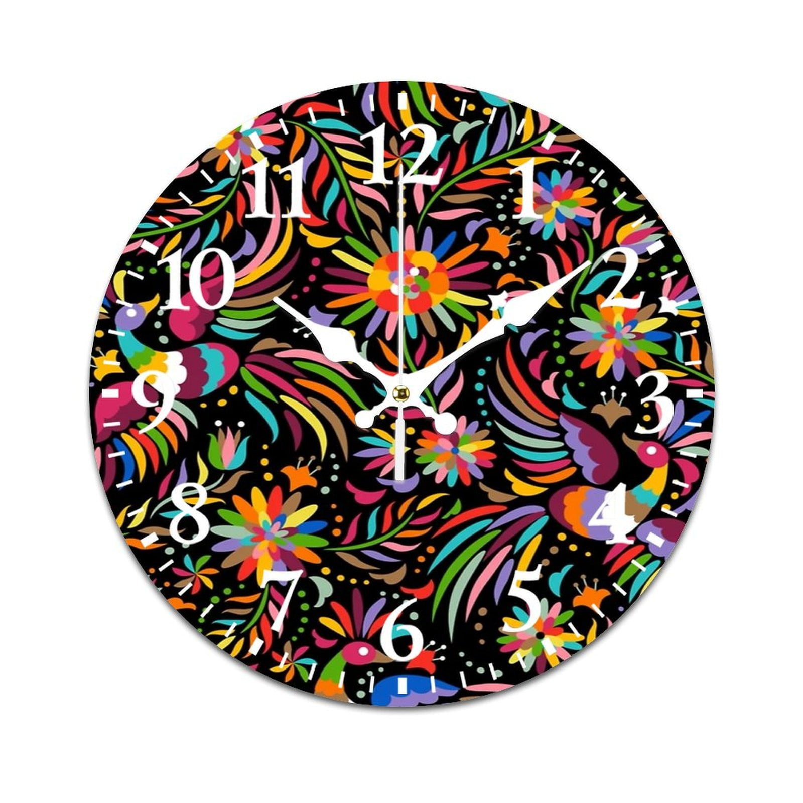 Mexican Black Pattern Wall Clock Modern Design Clocks Wall Hanging Home ...