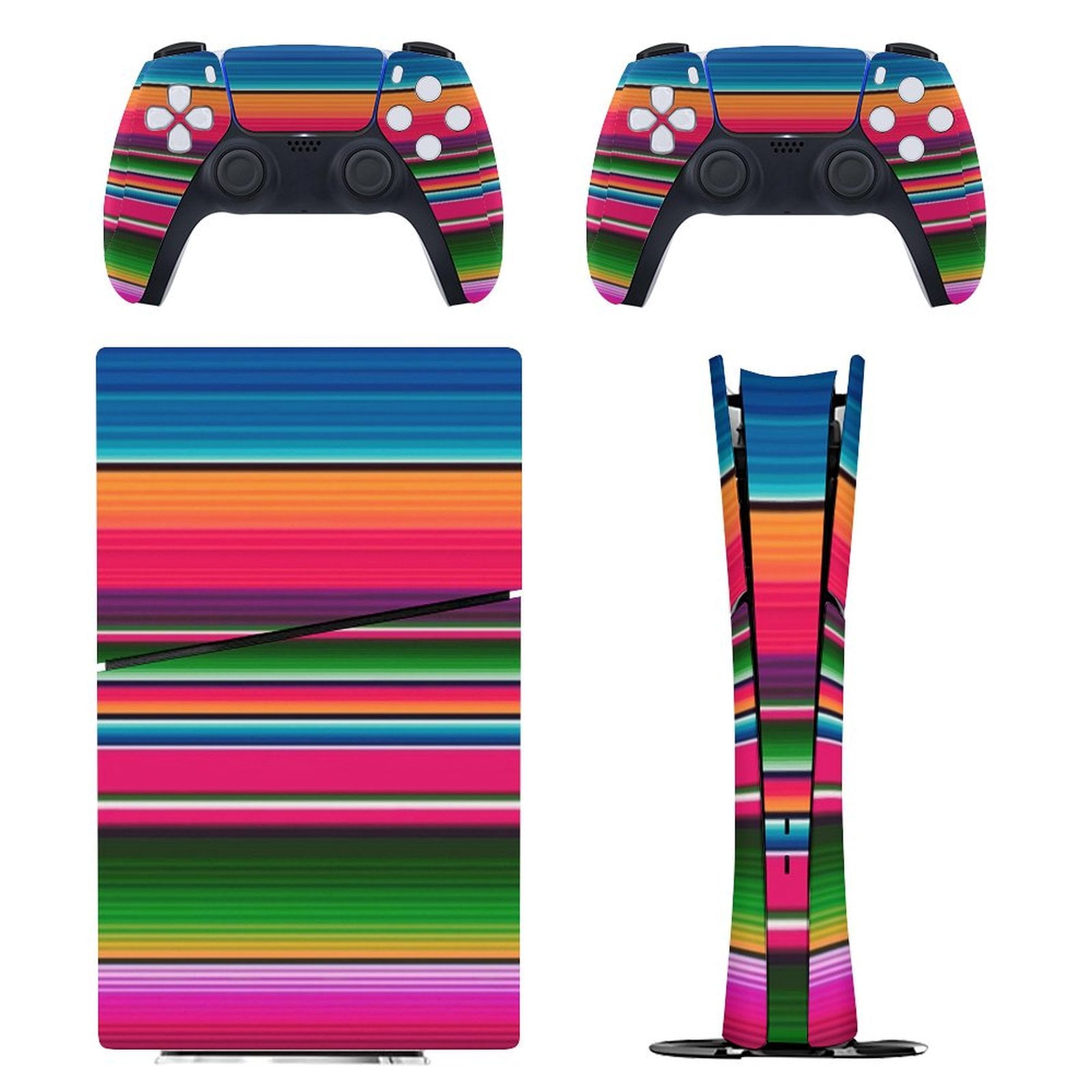Mexican Blanket Striped Fiesta Serape PS5/PS5 Slim Digital Disc Skin ...