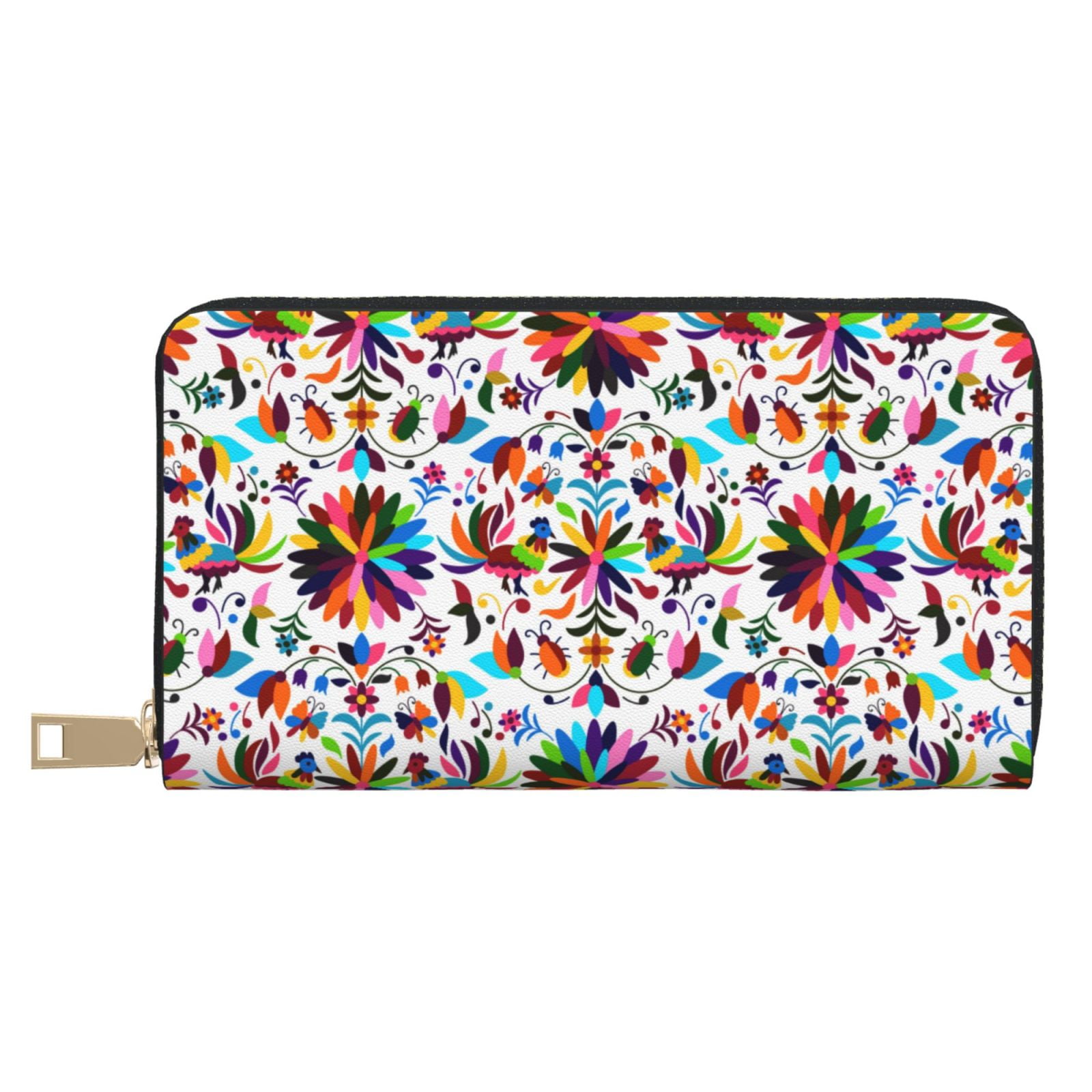 Mexican Bright Style Wallet Women, Leather Bifold Multi Card Wallet ...