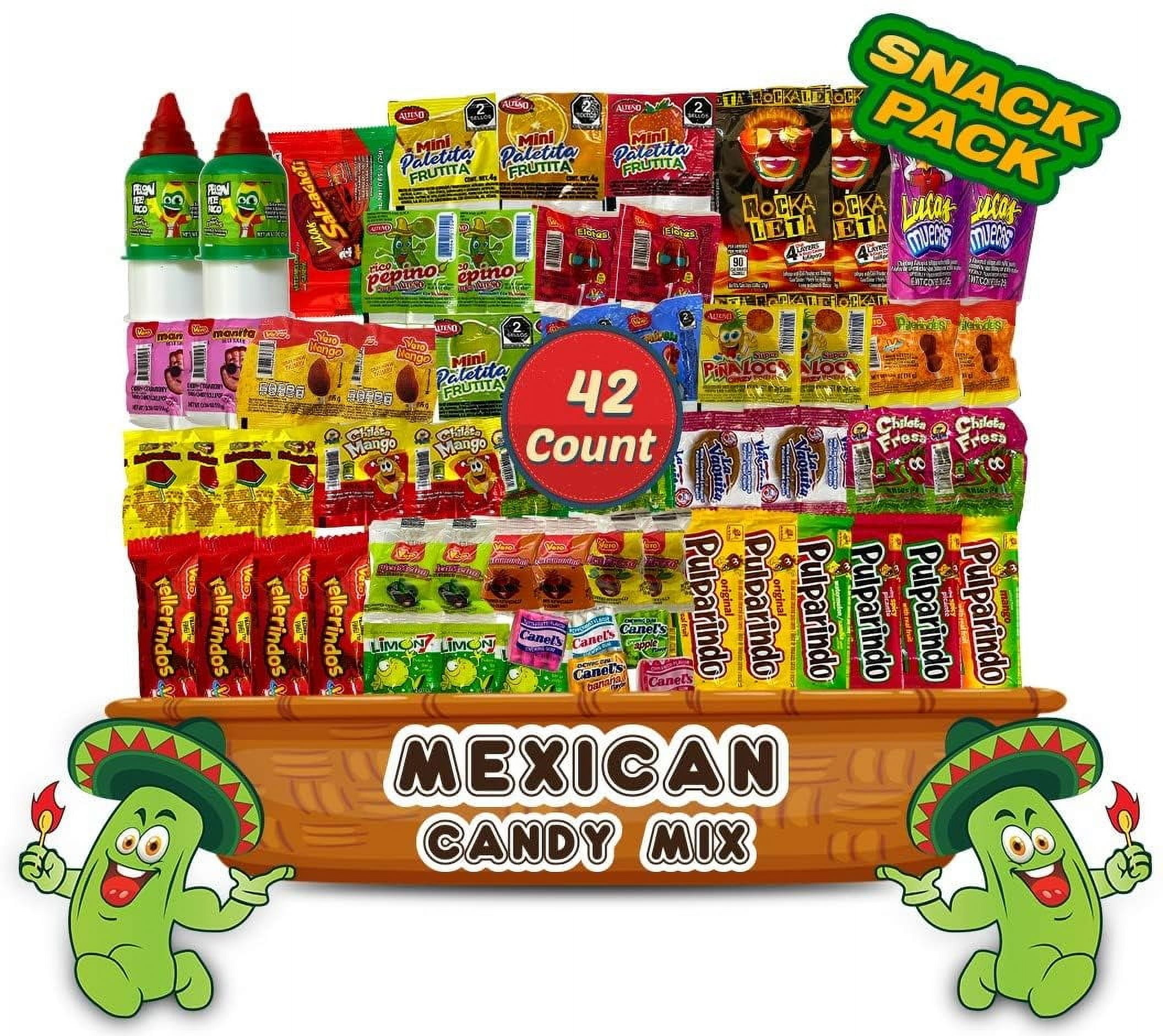 Mexican Candy Assortment Snacks KEF28 Pack - Variety of Spicy, Sweet ...