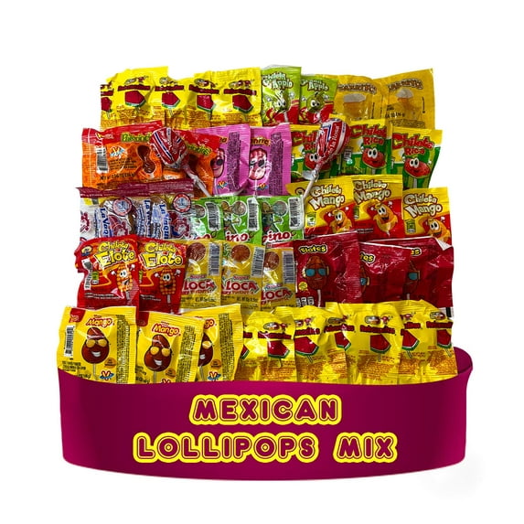Mexican Candy Lollipops (40 BCF26 Pieces), Fresh Individually Wrapped ...