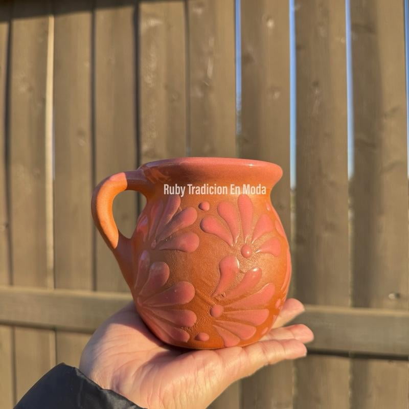 Mexican Clay Mug/ Clay Cups/ Jarritos Mexicanos/ Tazas Artesanales ...