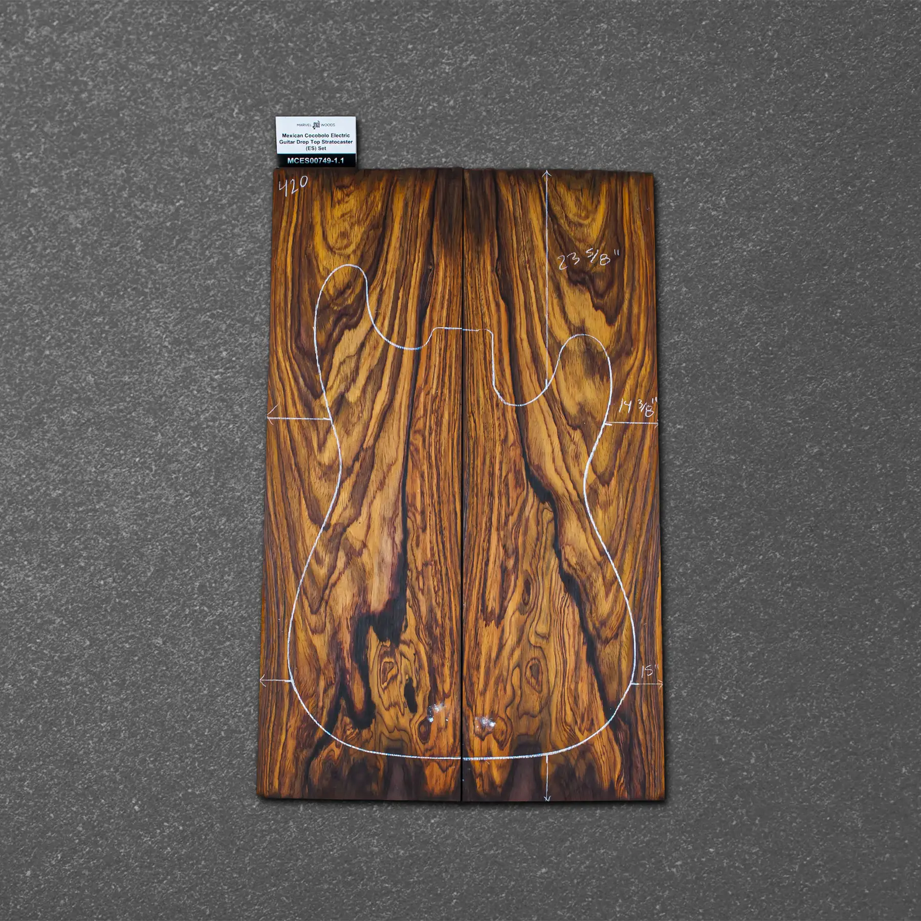 Mexican Cocobolo Electric Guitar Drop Top Stratocaster (ES) Set ...