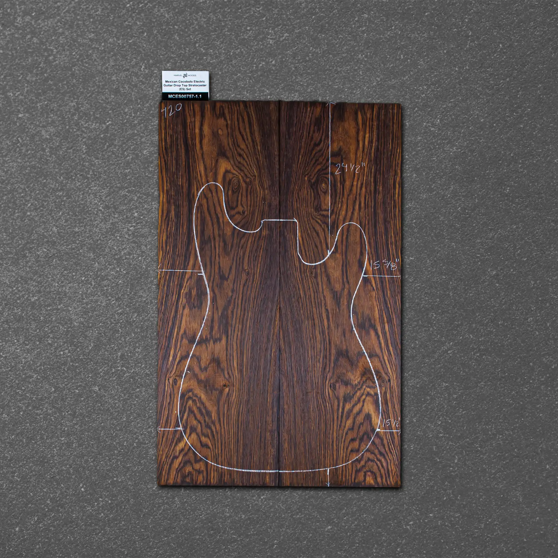 Mexican Cocobolo Electric Guitar Drop Top Stratocaster (ES) Set ...