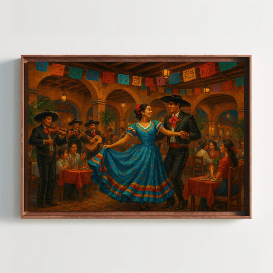 Mexican Dance Canvas Print Wall Art – Fiesta Restaurant Painting With ...