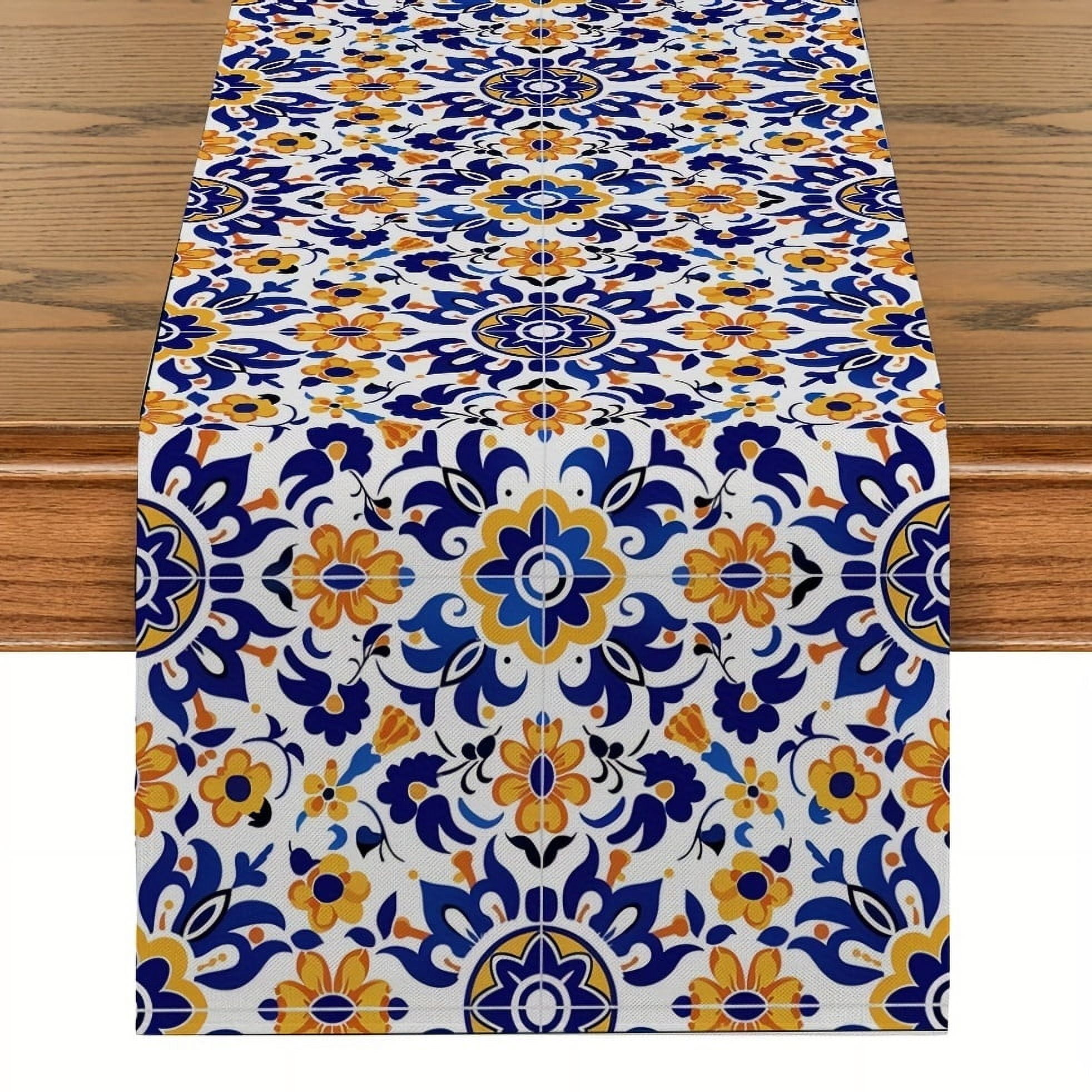 Mexican Day of The Dead Linen Table Runners Dresser Scarf Home r ...