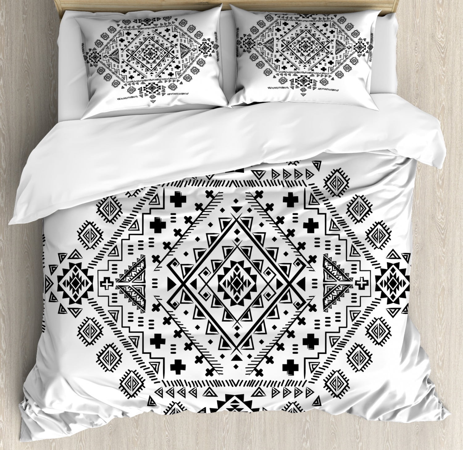 Mexican Decorations King Size Duvet Cover Set, Ancient Maya with ...