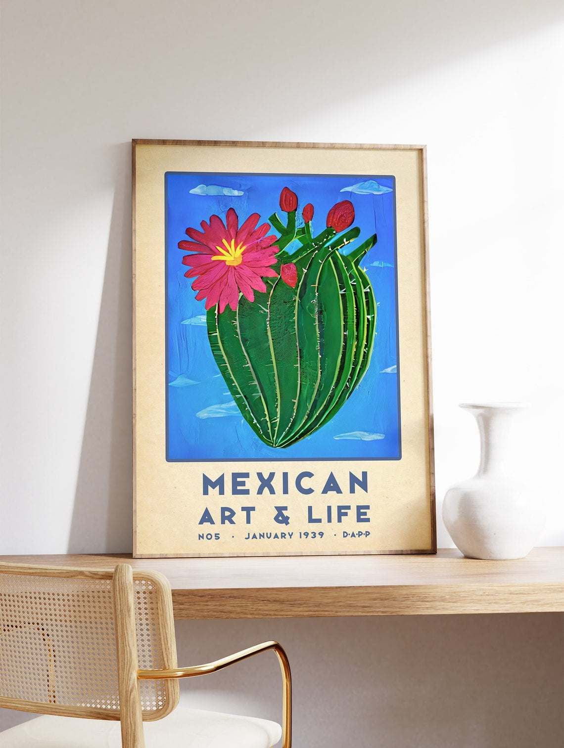 Mexican Exhibition Art Poster, Mexican Print, Floral Vintage Wall Art ...
