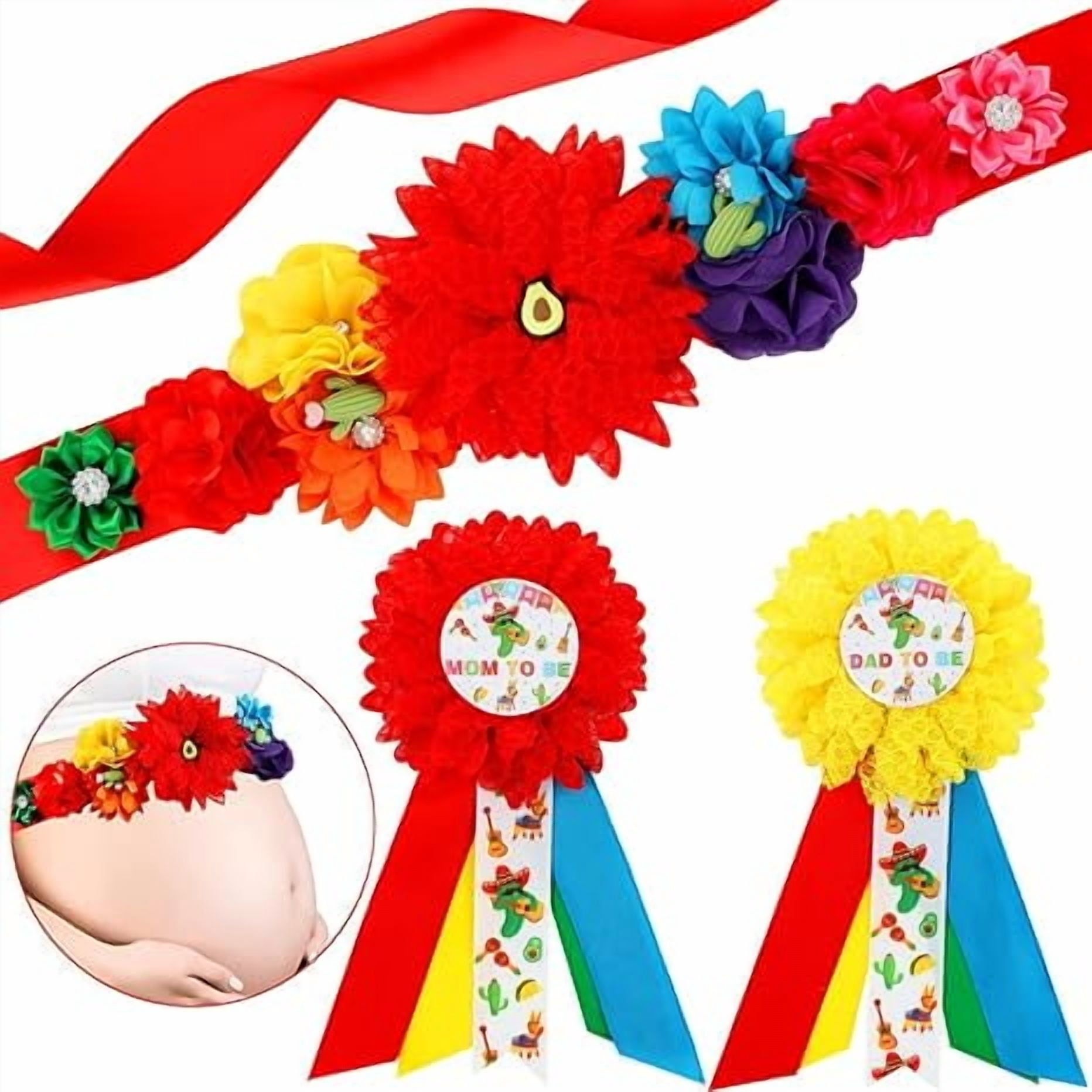 Mexican Fiesta Baby Shower Maternity Sash Kit, Taco About A Baby Shower ...