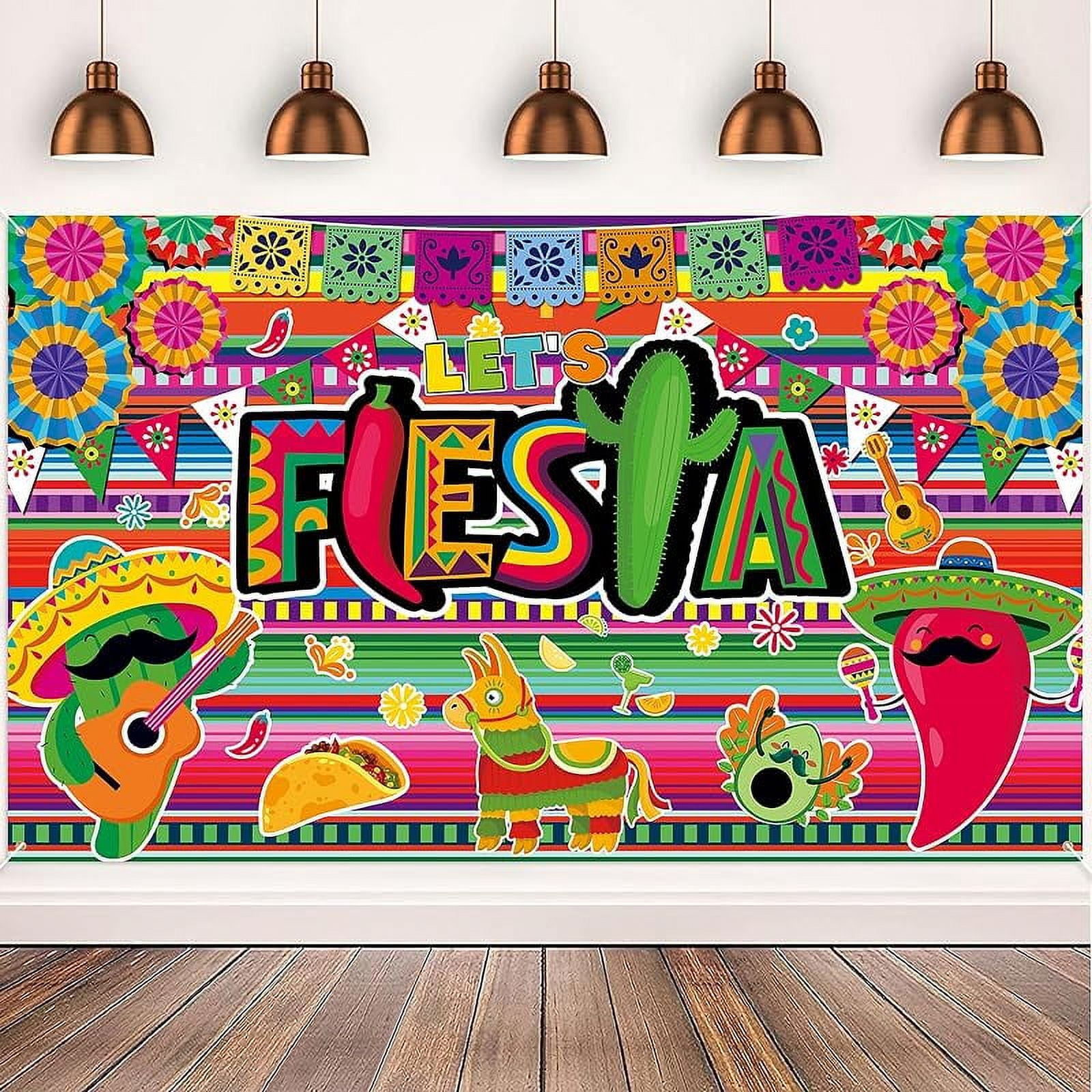 Mexican Fiesta Backdrop, 71”x 47” Welcome Fiesta Party Backdrop Fiesta ...