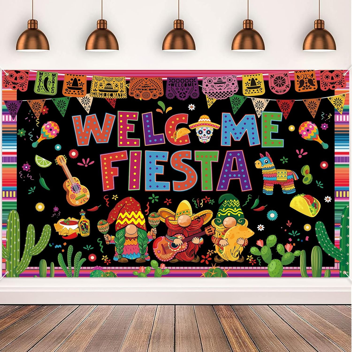 Mexican Fiesta Backdrop, Welcome Fiesta Party Backdrop Fiesta Theme ...