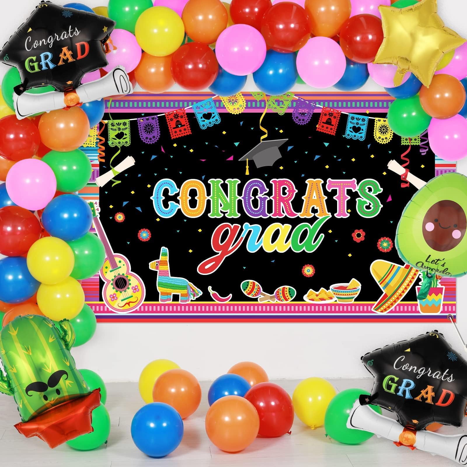 Mexican Fiesta Graduation Party Decorations Set BSL1 Mexico Graduate ...