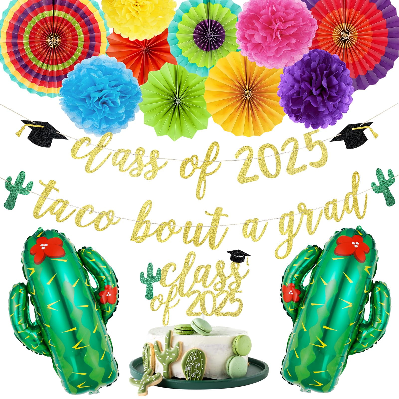 Mexican Fiesta Graduation Party SSF20 Decorations 2025, Class of 2025 ...