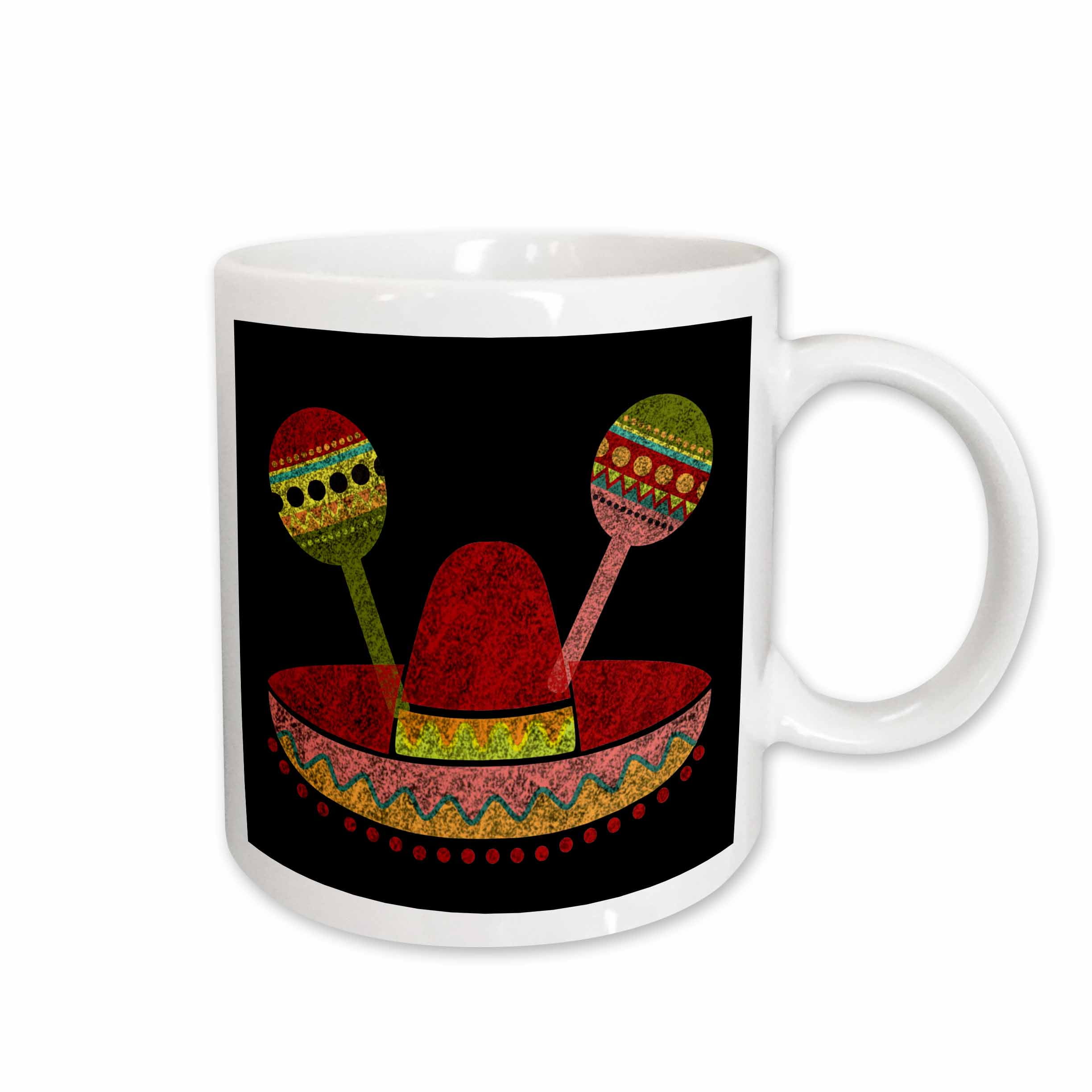 3drose, Mexican Fiesta Hat with Murracas on Image of Blackboard ...