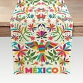 Mexican Fiesta Linen Table Runner (13"x72"), Cinco De Mayo, Dia De Los ...