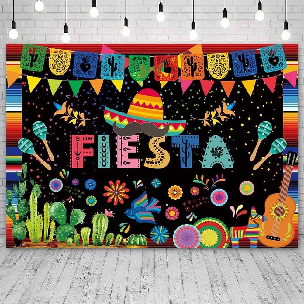 Mexican Fiesta Theme Backdrop Cinco De Mayo Festival Birthday Party ...