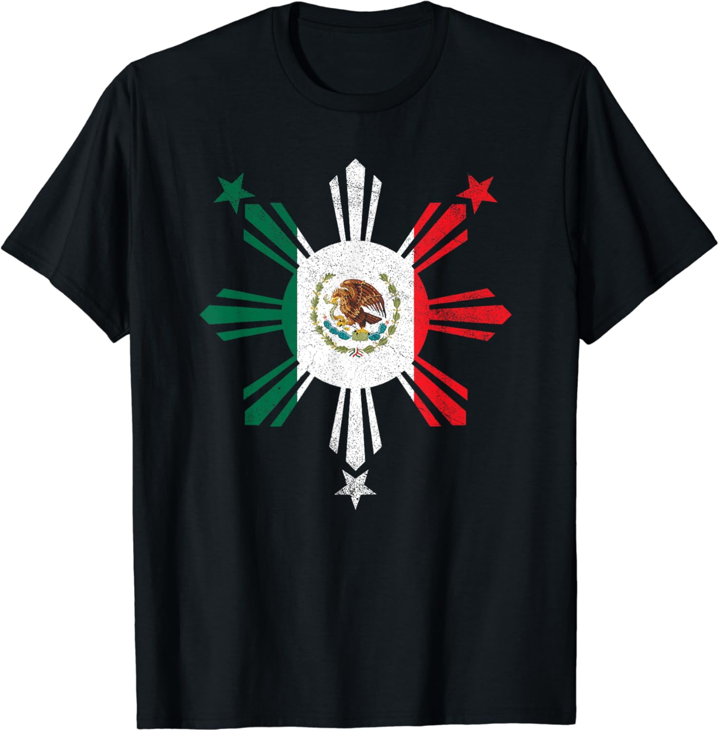 Mexican Filipino Flag Mexico Philippines Pinoy Pride T-Shirt mens t shirt，black，women，funny ...