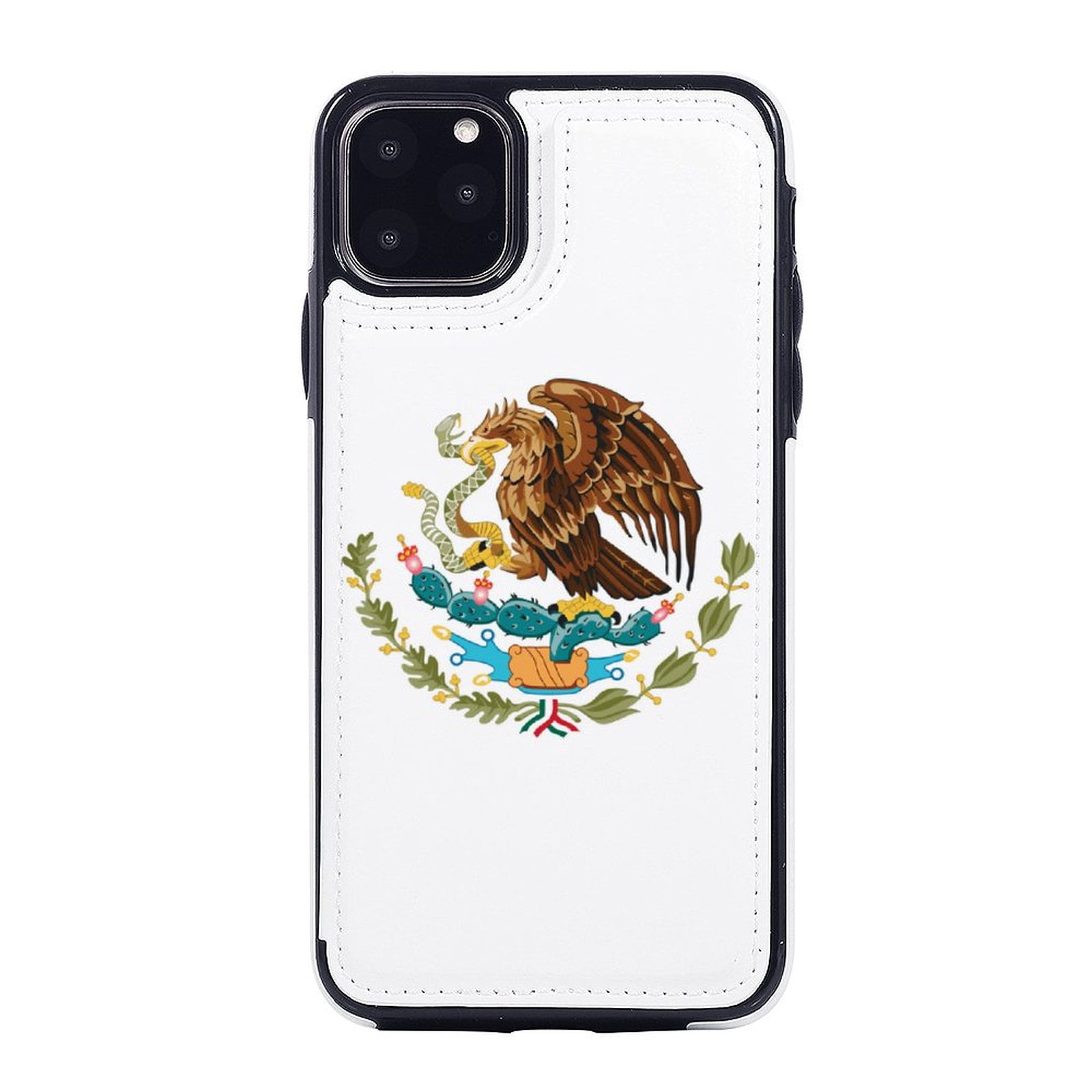 Mexican Flag Leather Wallet Case for iPhone 16 15 14 13 12 11 Pro Max ...