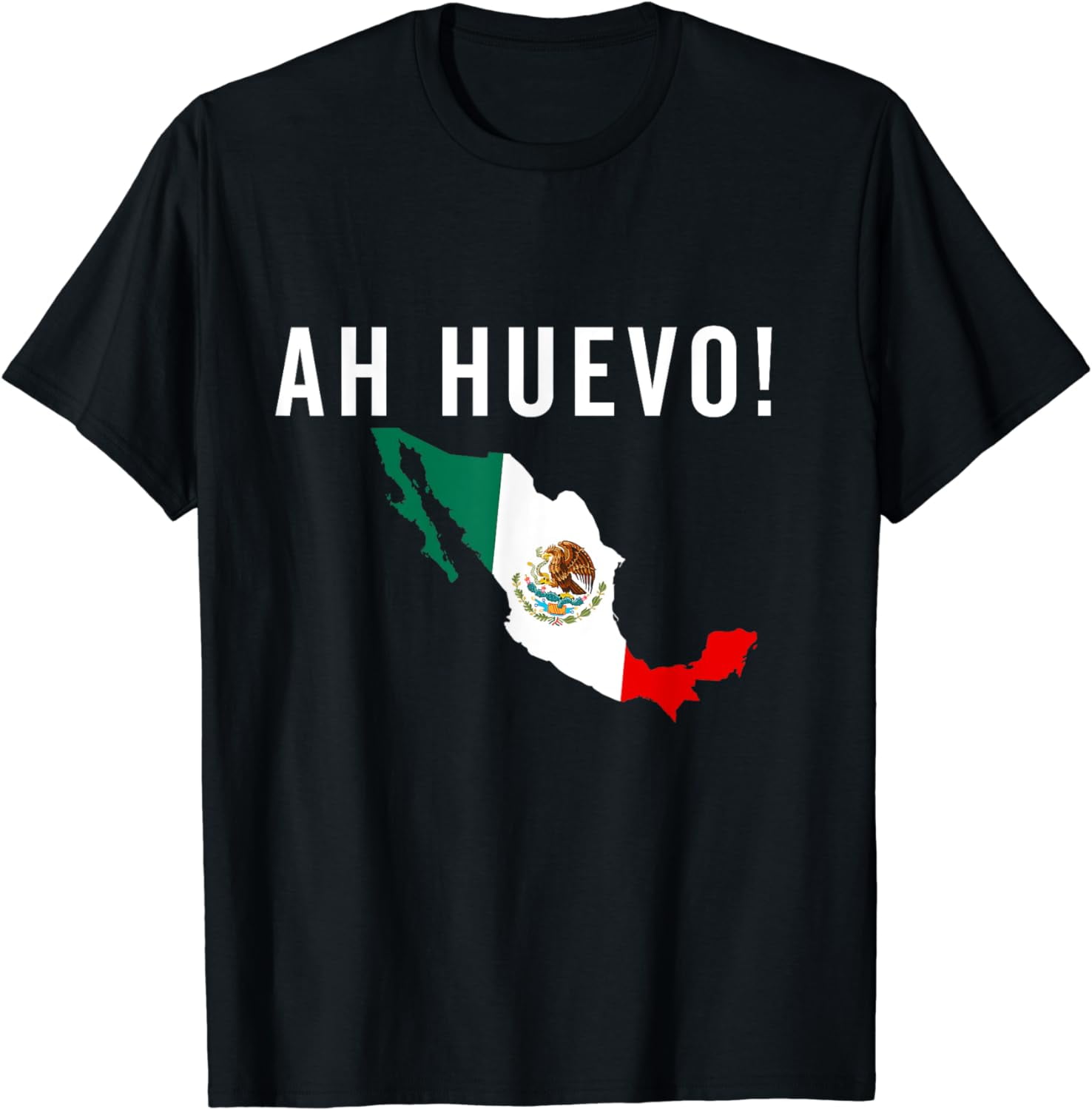 Mexican Flag Mexicana Mexico Heritage Spanish Ah Huevo Cotton T-Shirt ...
