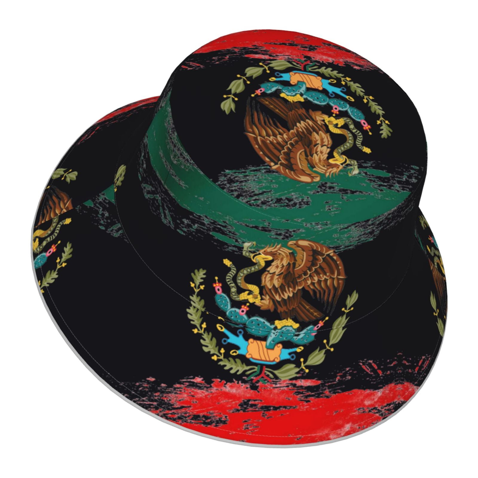 Mexican Flag Pattern Bucket Hat Stripe Beach Fisherman Hats For Women ...