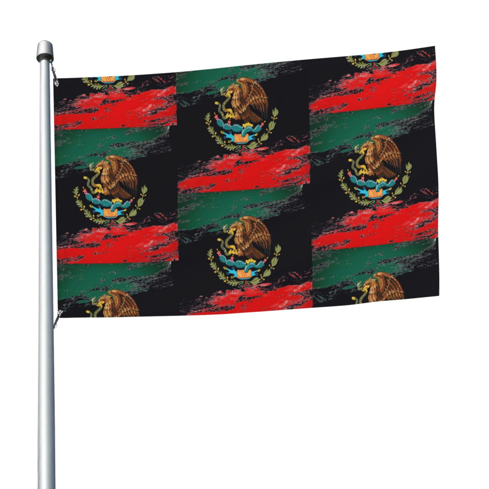Mexican Flag Pattern Flag 5x8 Ft Print Vivid Color Outdoors Indoors ...